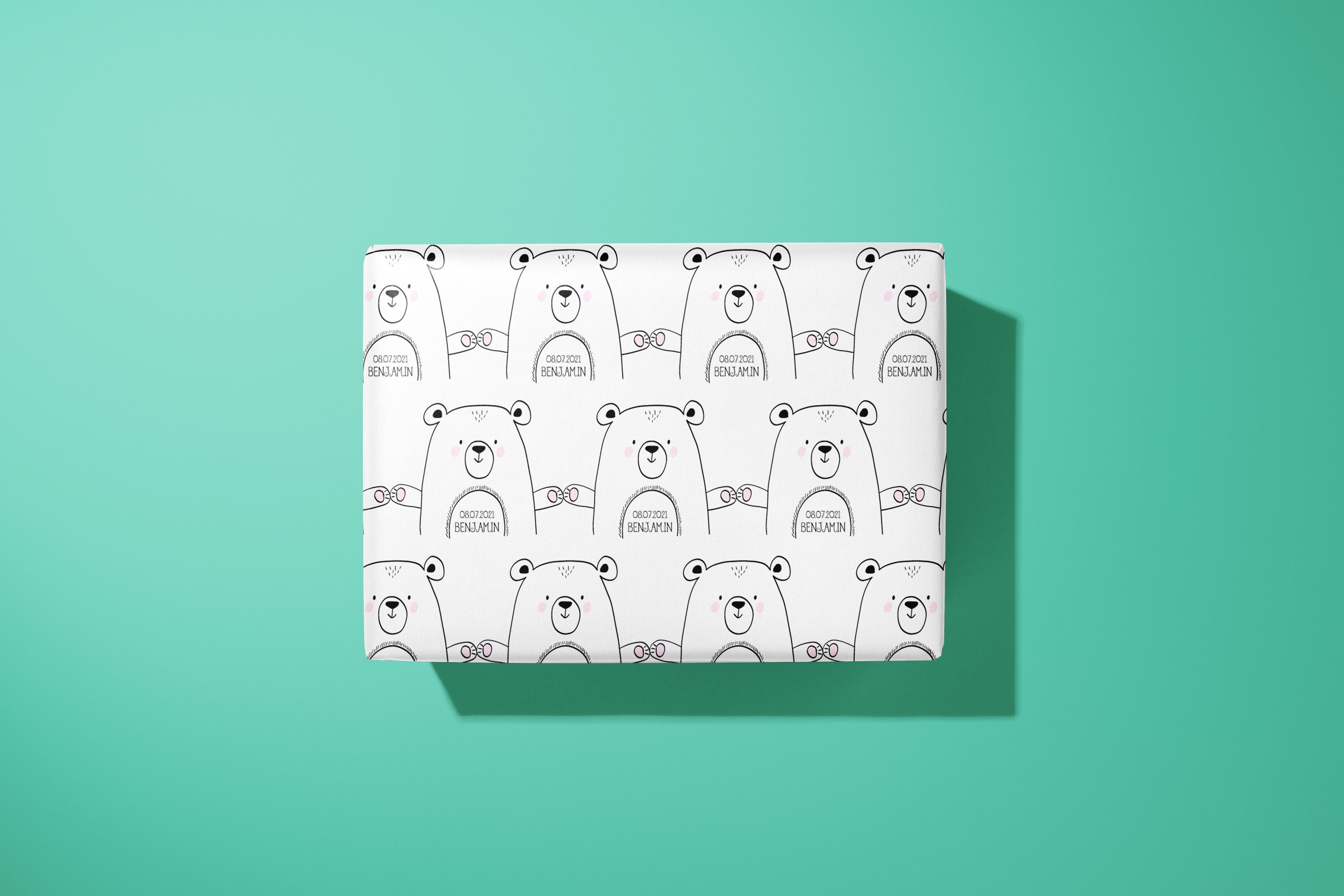 New baby Wrapping Paper Personalised Gift Wrap | Etsy