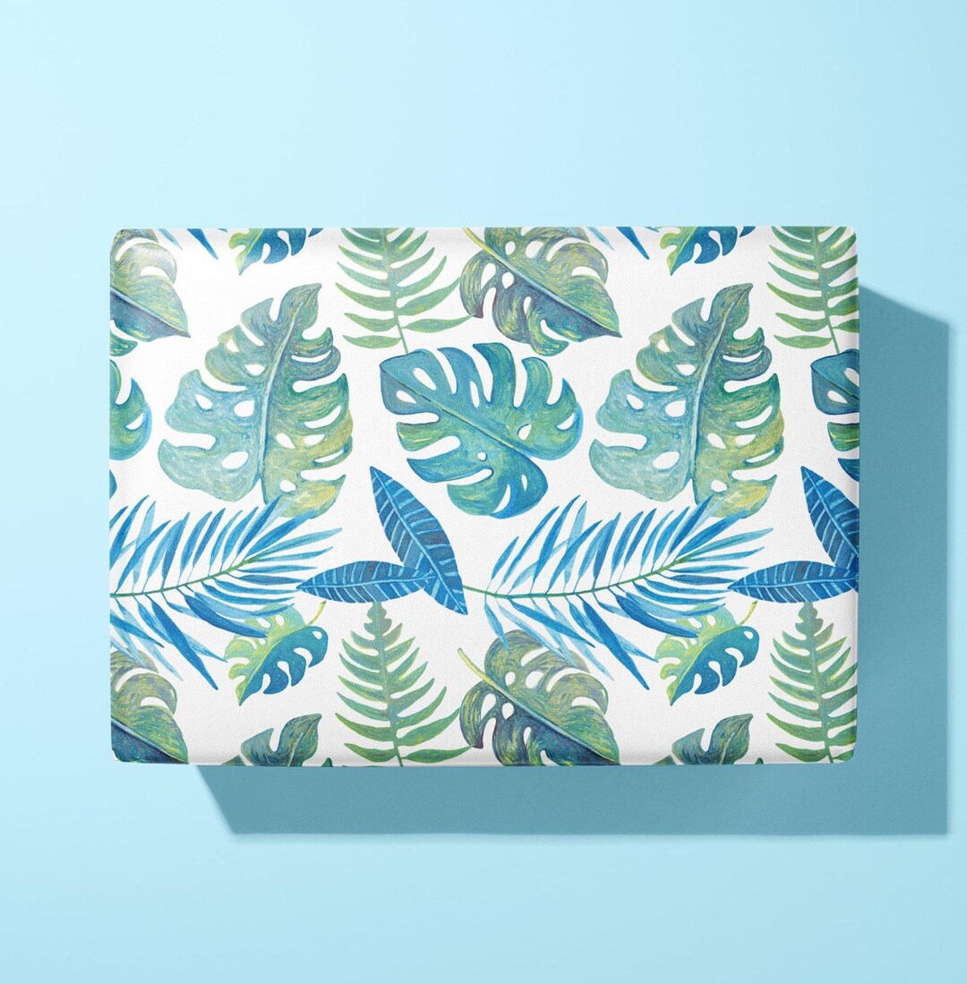 Plant Lovers Wrapping Paper - Exotic Leaves Hand Made Gift Wrap - Ideal ...