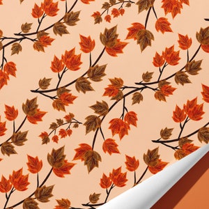 Autumn Leaves Wrapping Paper - Hand Made Gift Wrap - Ideal Gift - Etsy