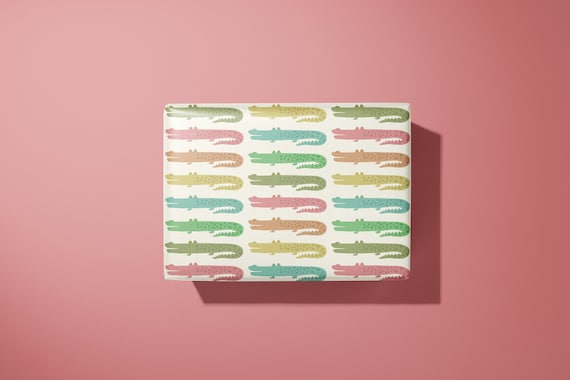 Cute Crocodile Wrapping Paper / Gift Wrap Birthday | Etsy