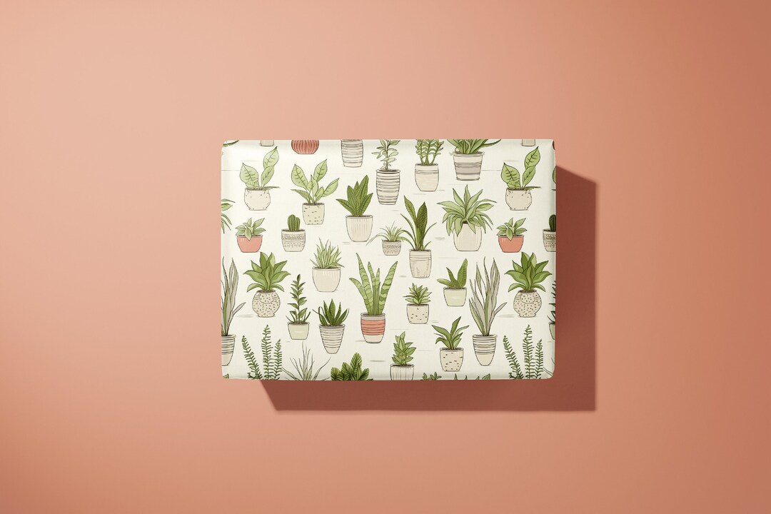 Indoor Plant Wrapping Paper / Gift Wrap | for Birthdays and Other ...
