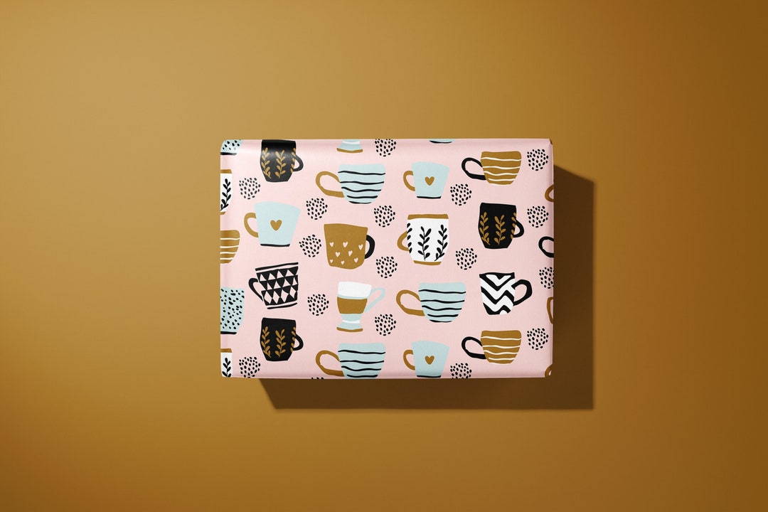 Coffee Cup / Mug Wrapping Paper | Coffee / Tea Culture - Gift Wrap ...