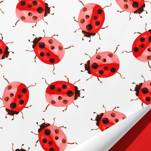 Ladybird / Ladybug Wrapping Paper - Hand Illustrated - Gift Wrap ...