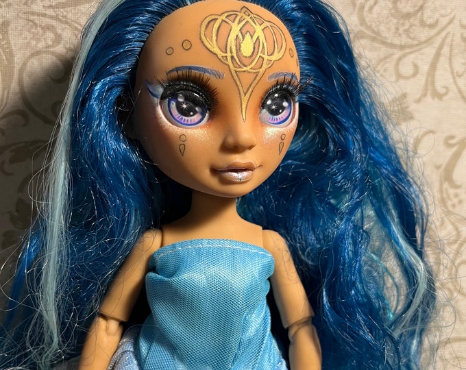 Ooak Custom Repaint Rainbow High Skyler Bradshaw Blue Gold - Etsy