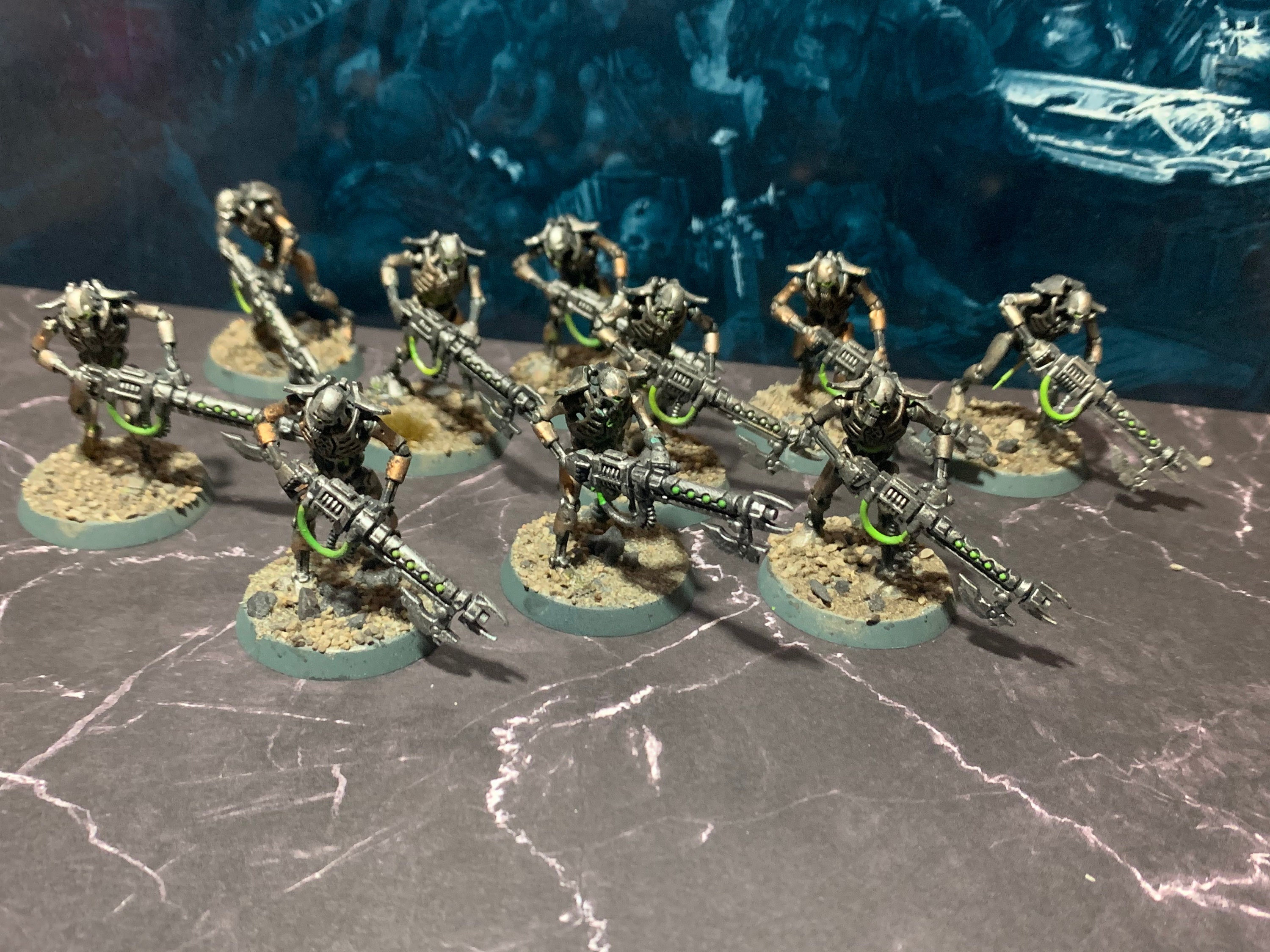 WH40K Warhammer 40k Necron Warriors Gauss Flayers Set of 10 Indomitus ...