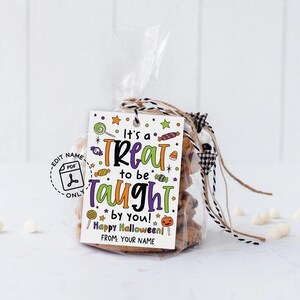 Teacher Halloween Gift Tags Printable, It’s a Treat to Be Taught by You ...