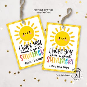 Summer Gift Tag: Last Day of School Printable (2.5”x3.5”) - Etsy