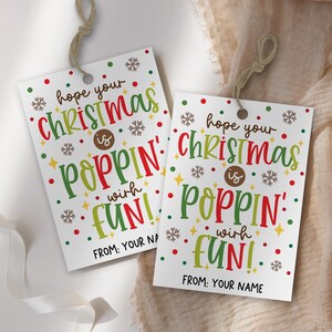Printables Christmas Gift Tags, Pop It Tag Christmas School Gift Tags ...