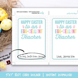 Happy Easter to an Egg-cellent Teacher, Pastel Color Easter Coffee Gift ...