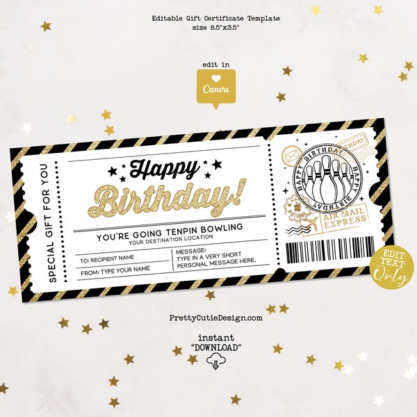Bowling Printable Certificates - Etsy