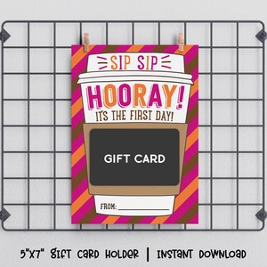 Sip Sip Hooray It's the First Day, Back to School Coffee Donut Teacher ...