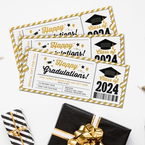 Graduation Surprise Ticket, Vacation Surprise Trip Ticket, Graduation ...