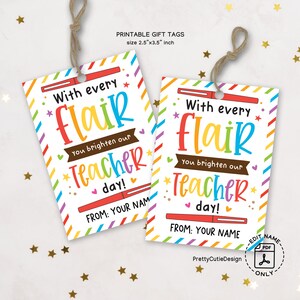 Teacher Appreciation Week Printable Gift Tags, Teacher Highlighter Gift ...