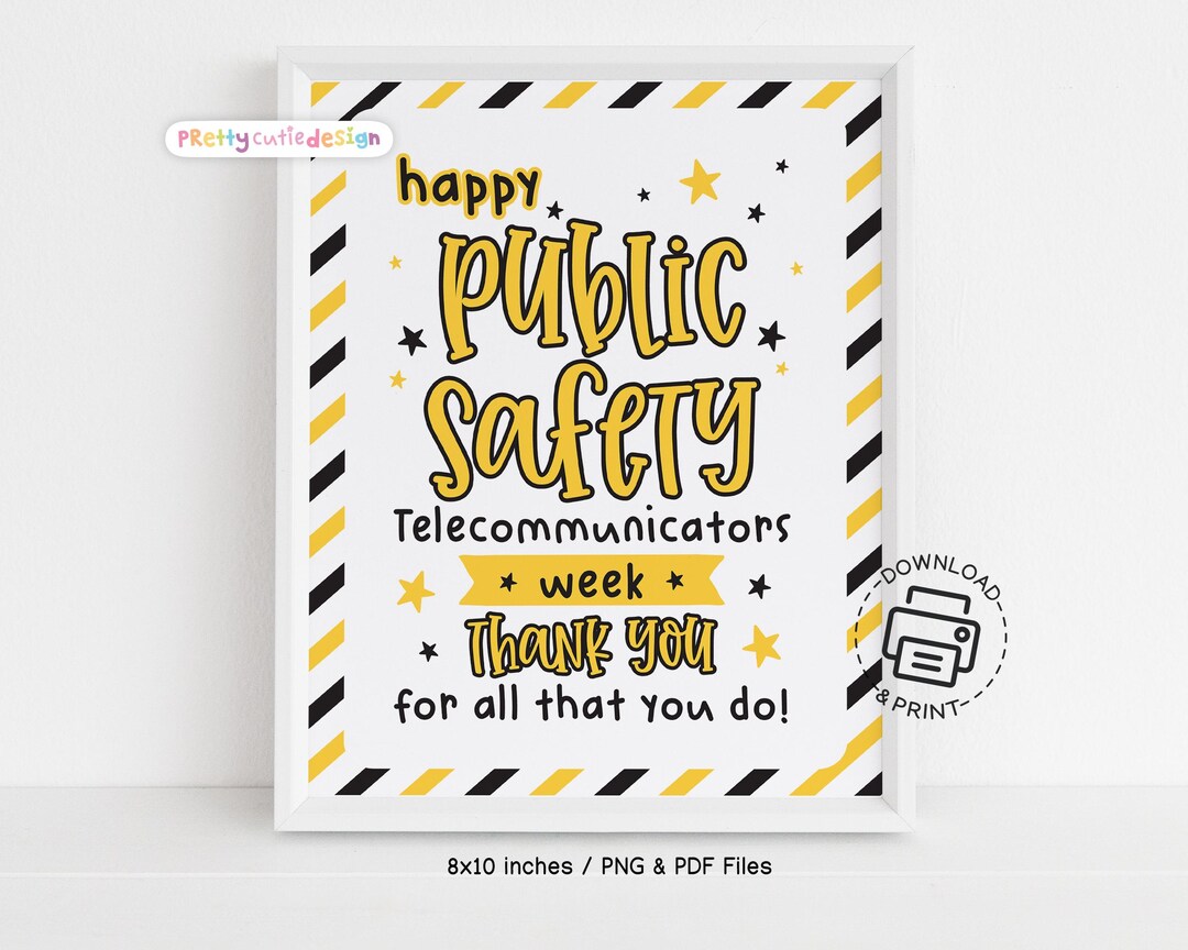 Dispatcher Appreciation Week Sign Printable, 911 Dispatcher Thank You ...