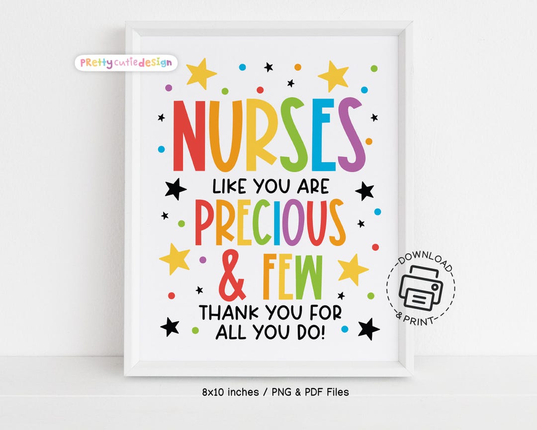 Nurses Week Sign Printable, Thank You Nurse Poster, Nurse Appreciation ...