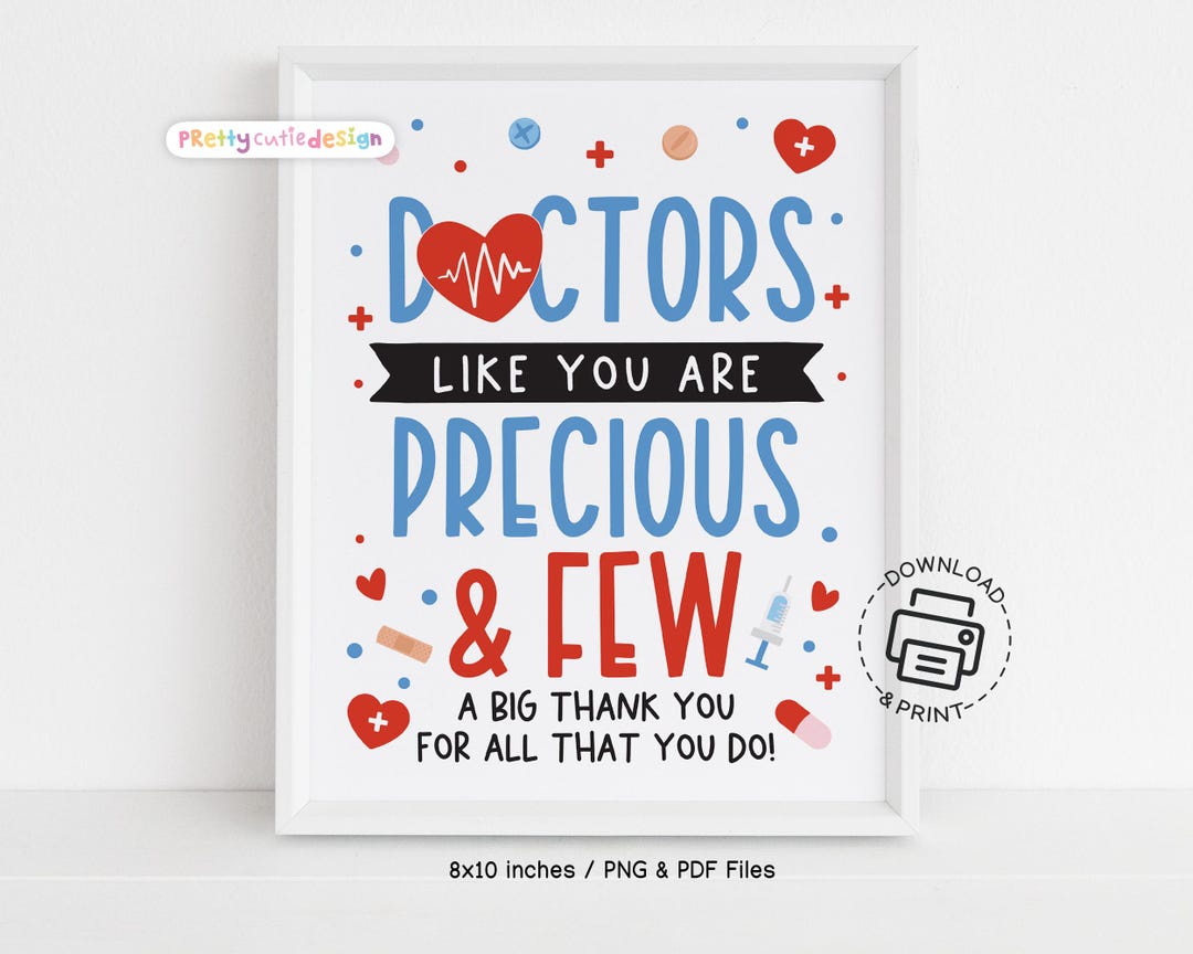 Happy Doctor’s Day Sign, Printable Thank You Doctor Poster, Doctor’s ...