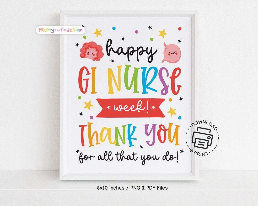 GI Nurses and Associates Week Sign Printable, Happy GI Nurses ...