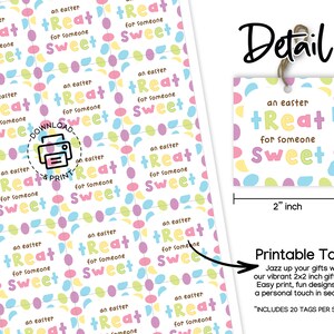 Easter Printable Gift Tags, Easter Treat for Someone Sweet Gift Tag ...