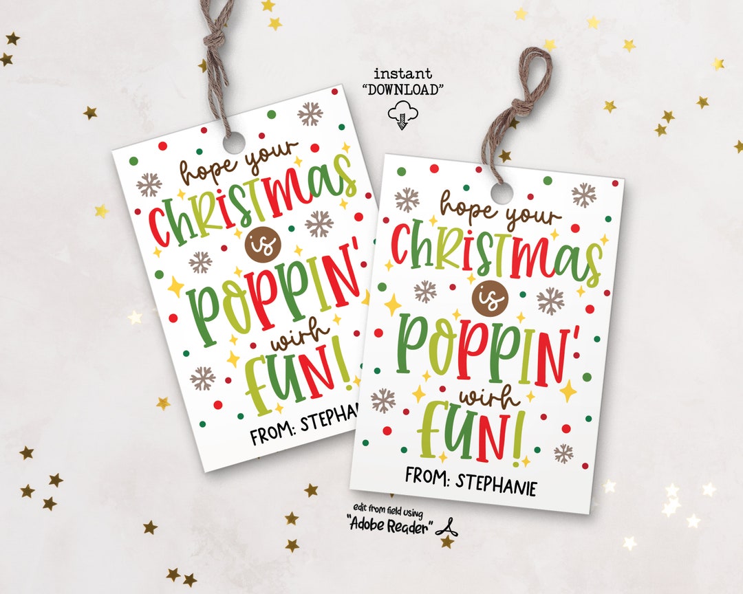 Printables Christmas Gift Tags, Pop It Tag Christmas School Gift Tags ...