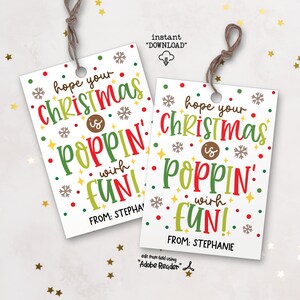 Printables Christmas Gift Tags, Pop It Tag Christmas School Gift Tags ...