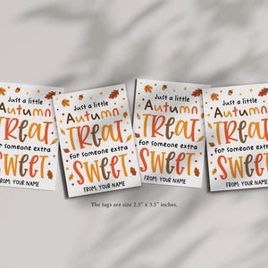Thanksgiving Gift Tags Printable, Autumn Treat for Someone Sweet, Happy ...