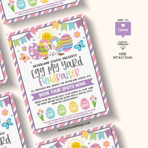 Easter Egg My Yard Fundraiser Template, School Fundraiser Event Canva ...