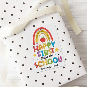 Happy First Day of School Gift Tag for Teacher, Back to School Gift ...
