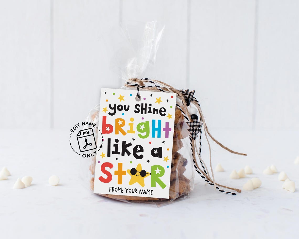 Shining Star Gift Tags: End of Year Student Rewards (PDF) - Etsy