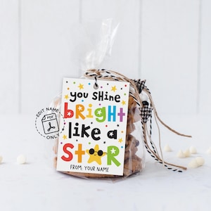 Shining Star Gift Tags: End of Year Student Rewards (PDF) - Etsy
