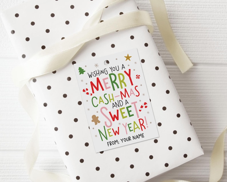 Christmas Money Gift Tags Printable, Cash-mas Treat Labels, Sweet New ...