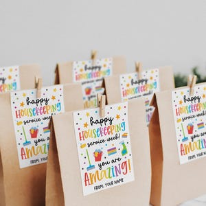 Housekeeping Appreciation Week Gift Tags, Housekeeping Thank You Gift ...
