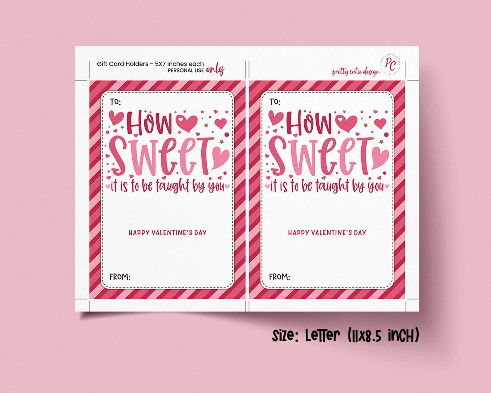 How Sweet It is to Be Taught by You Valentines Day Teacher - Etsy