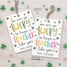 Teacher St Patricks Day Gift Tag Printable, Lucky to Have Teacher Like ...