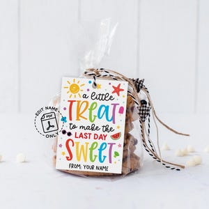 Last Day of School Gift Tags: Summer Treat Labels (printable) - Etsy