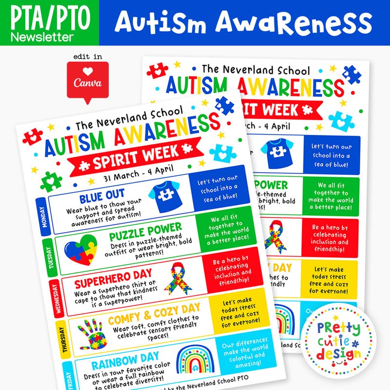 Autism Awareness Flyers - Etsy