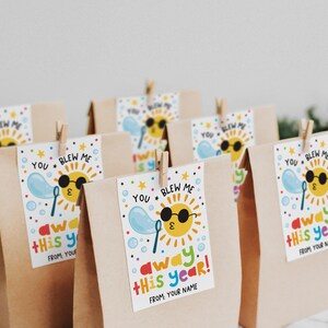 You Blew Me Away This Year Gift Tags, Last Day of School Printable Tags ...