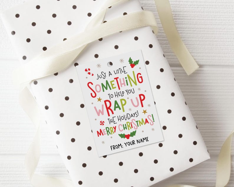 Christmas Gift Tags, Wrap up the Holidays Printable, Tape Pun for ...