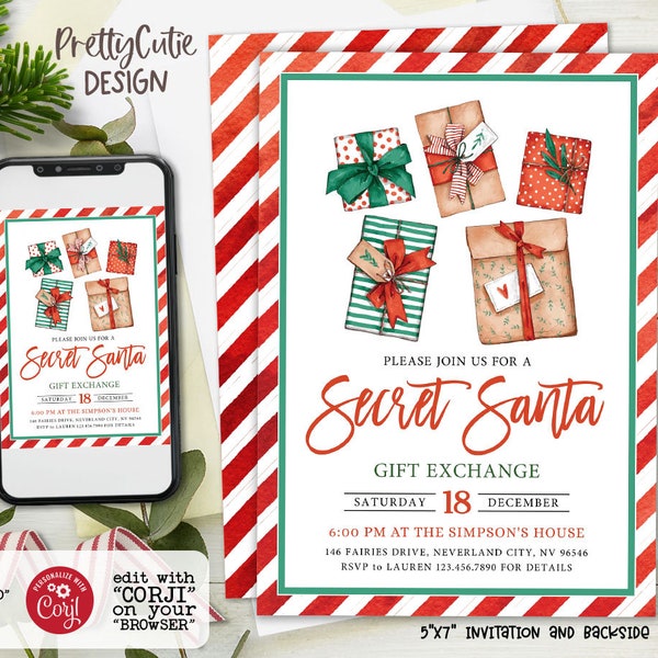 Editable Secret Santa Template - Etsy