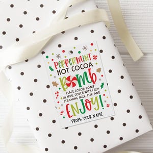 Christmas Hot Cocoa Bomb Tags, Classroom Winter Break Teacher Favor ...