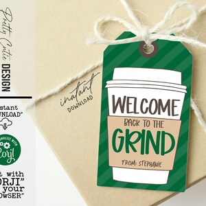 Back to School Coffee Gift Tags Welcome Back to the Grind - Etsy