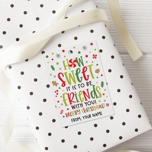 Friend Christmas Gift Tags Printable, How Sweet It is to Be Friends ...