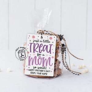 Mother’s Day Gift Tag Printable, Just a Little Treat for a Mom so Sweet ...