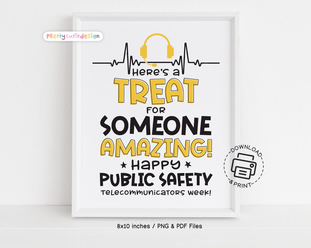 Dispatcher Appreciation Week Sign Printable, 911 Dispatcher Thank You ...