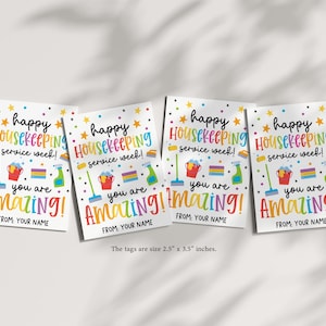 Housekeeping Appreciation Week Gift Tags, Housekeeping Thank You Gift ...