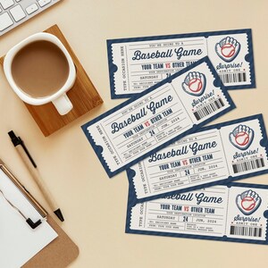 Baseball Game Ticket Gift Template, Baseball Gift Certificate Birthday ...