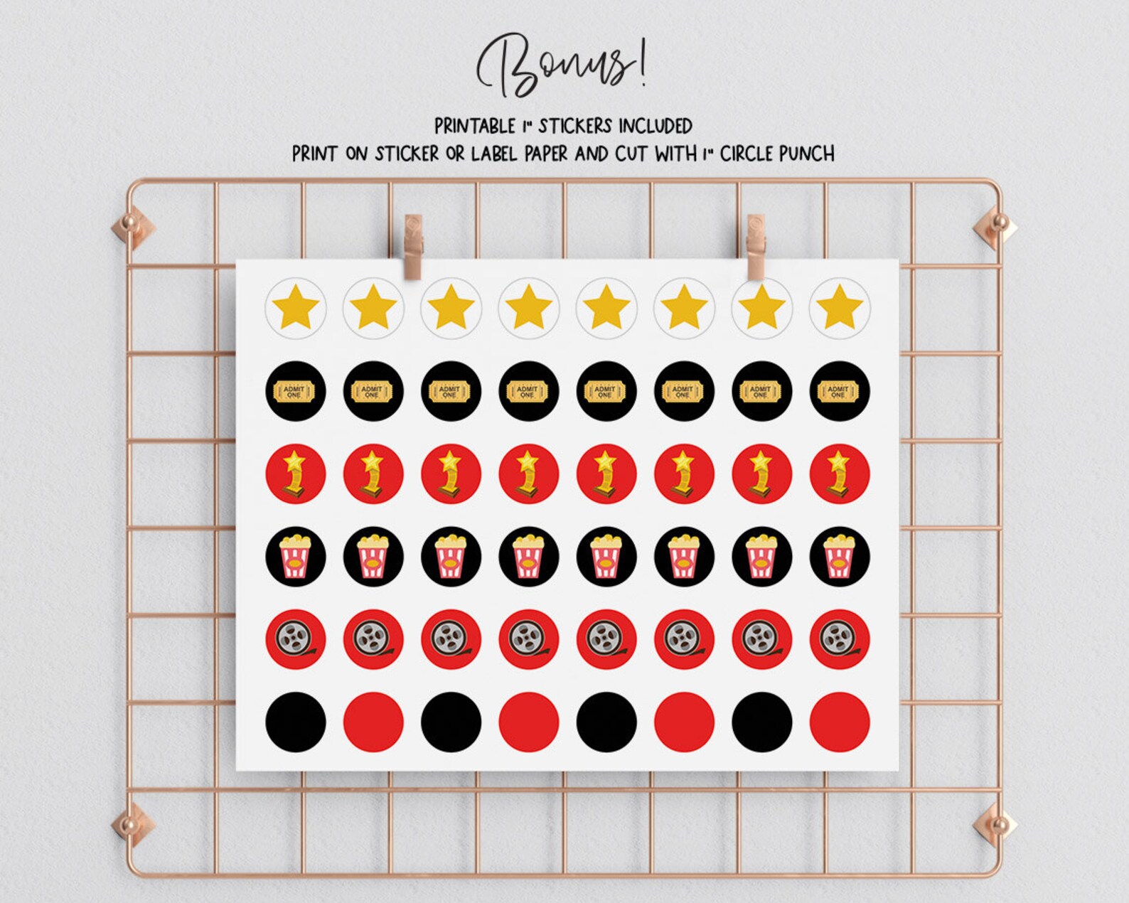 Movie Night Reward Chart for Kids Simple Kids Reward Chart | Etsy