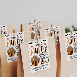 Printable Halloween Gift Tags, Theres Muffin Spooky About This Treat ...