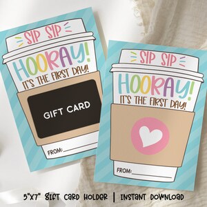 Sip Sip Hooray It's the First Day Back to School Coffee Gift Card ...