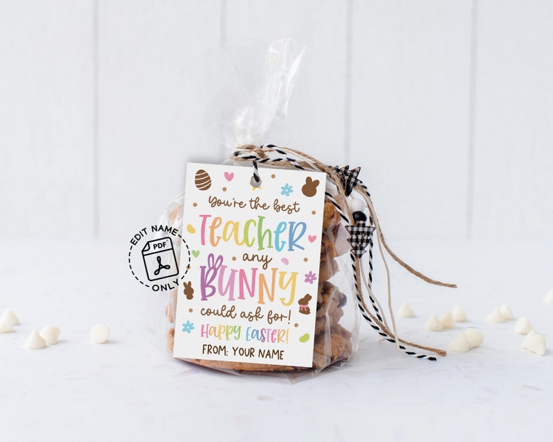 Teacher Easter Printable Gift Tags, Teacher Appreciation Tags ...
