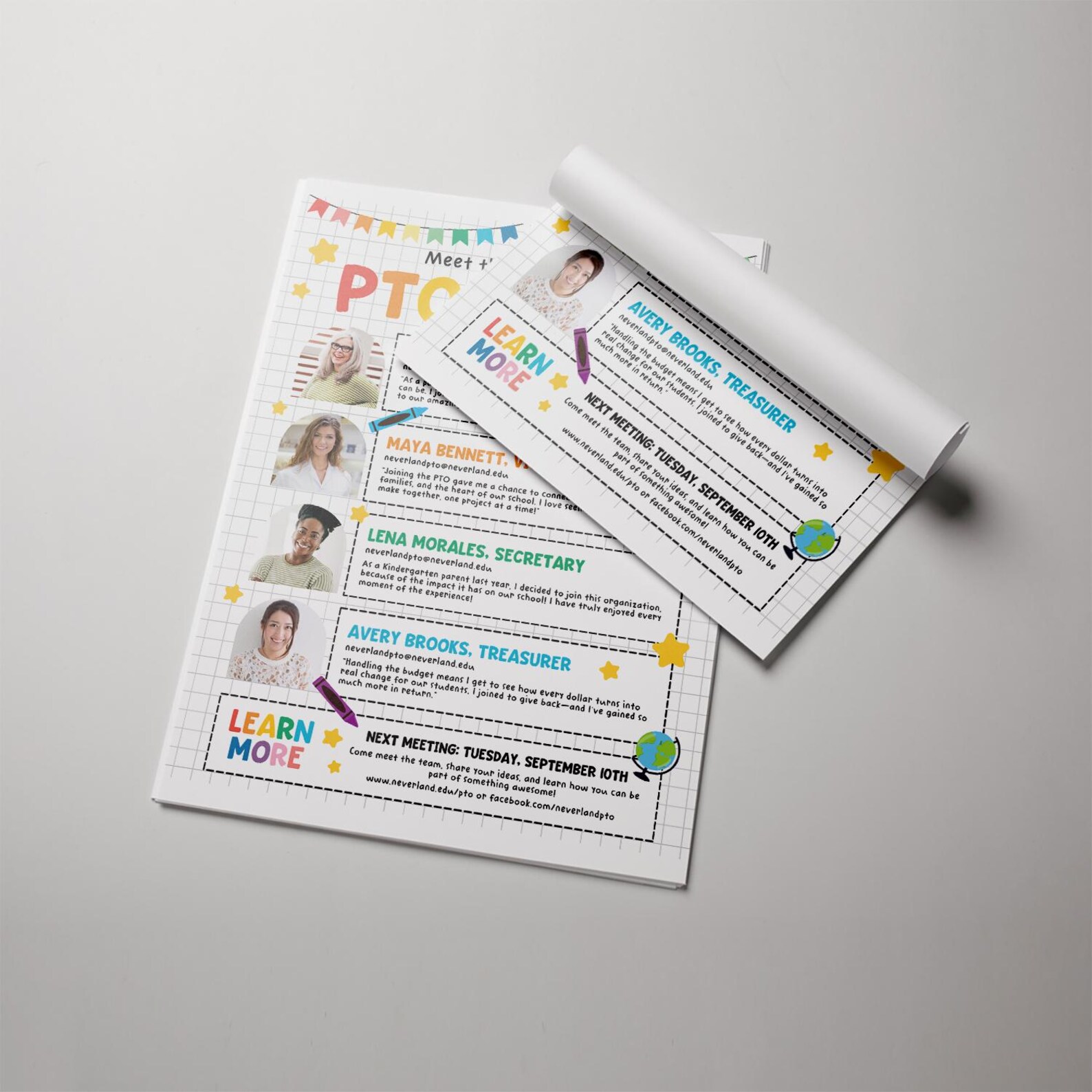 Editable Meet the PTO Board Flyer: Canva Template (8.5x11" Digital ...